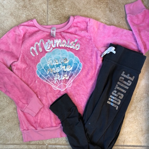 Justice | Pajamas | Justice Size 2 Sweatshirt And Sweatpants | Poshmark